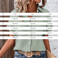 Comfy Soft Casual Summer Basic Daily Ruffled Short Sleeve Button ...
