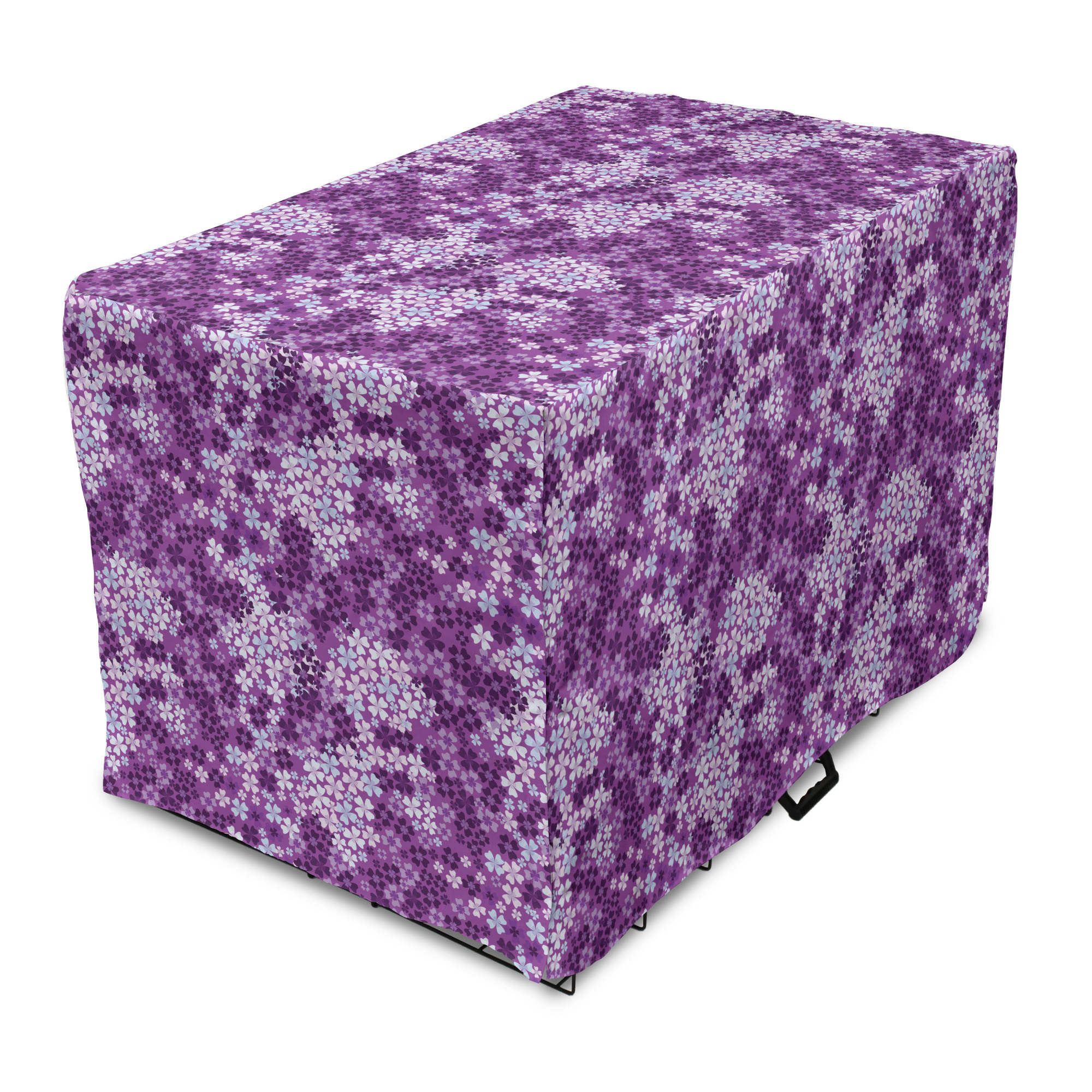 Flower Dog Crate Cover, Lilac Flowers Blossoms in Spring Romantic ...