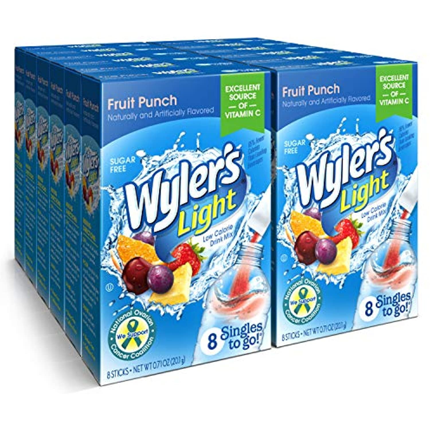 Wylers Light Fruit Punch Singles To Go Drink Mix, 8 Ct - Walmart.com