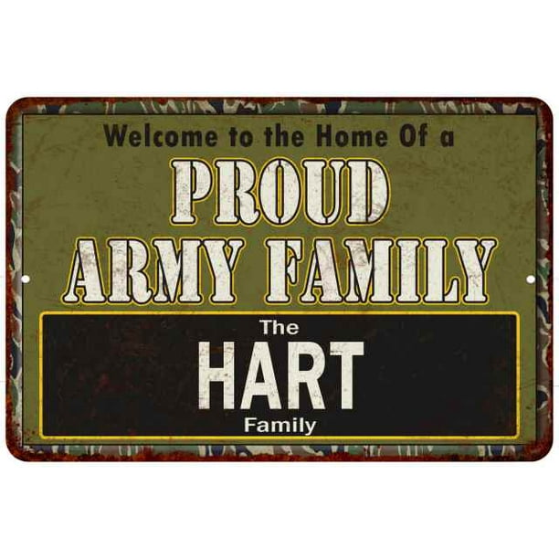 Hart Proud Army Family Sign Gift 8x12 Metal Sign 108120023196 - Walmart.com