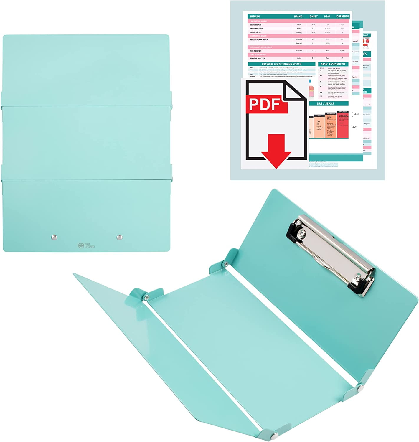 First Lifesaver Nursing Clipboard 3 Layers Aluminum Foldable Nurse ...