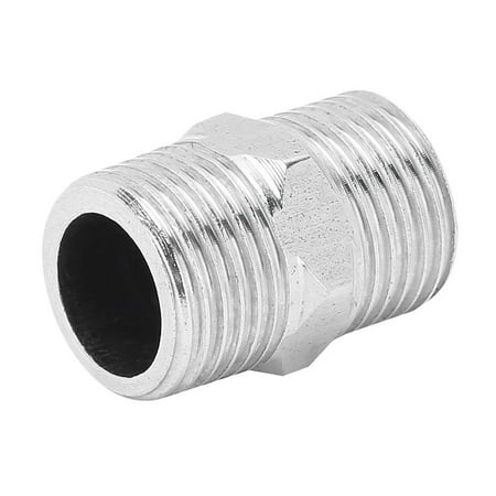 Sonew Pipe Connector,5Pcs 1/2in Stainless Steel Hexagonal Nipple ...