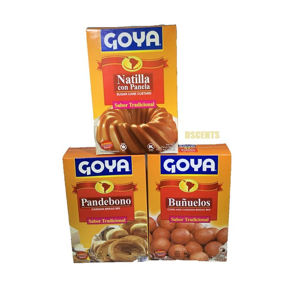 Goya 3 Pack Pan De Bono Bunuelo And Natilla Con Panela Bread Mix 14.11 ...