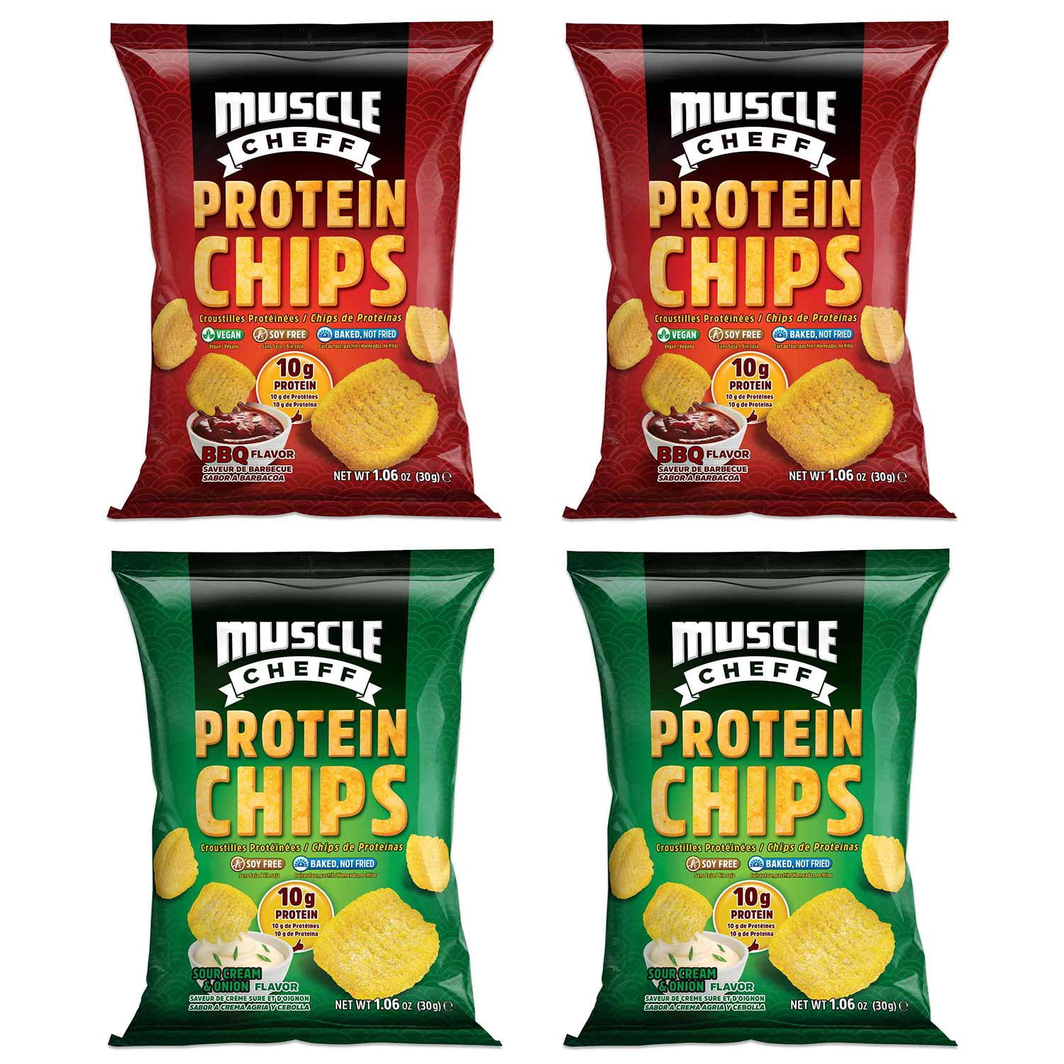 Protein Chips, Soy Free, Muscle Cheff, Fully Baked Pea Protein Chips ...