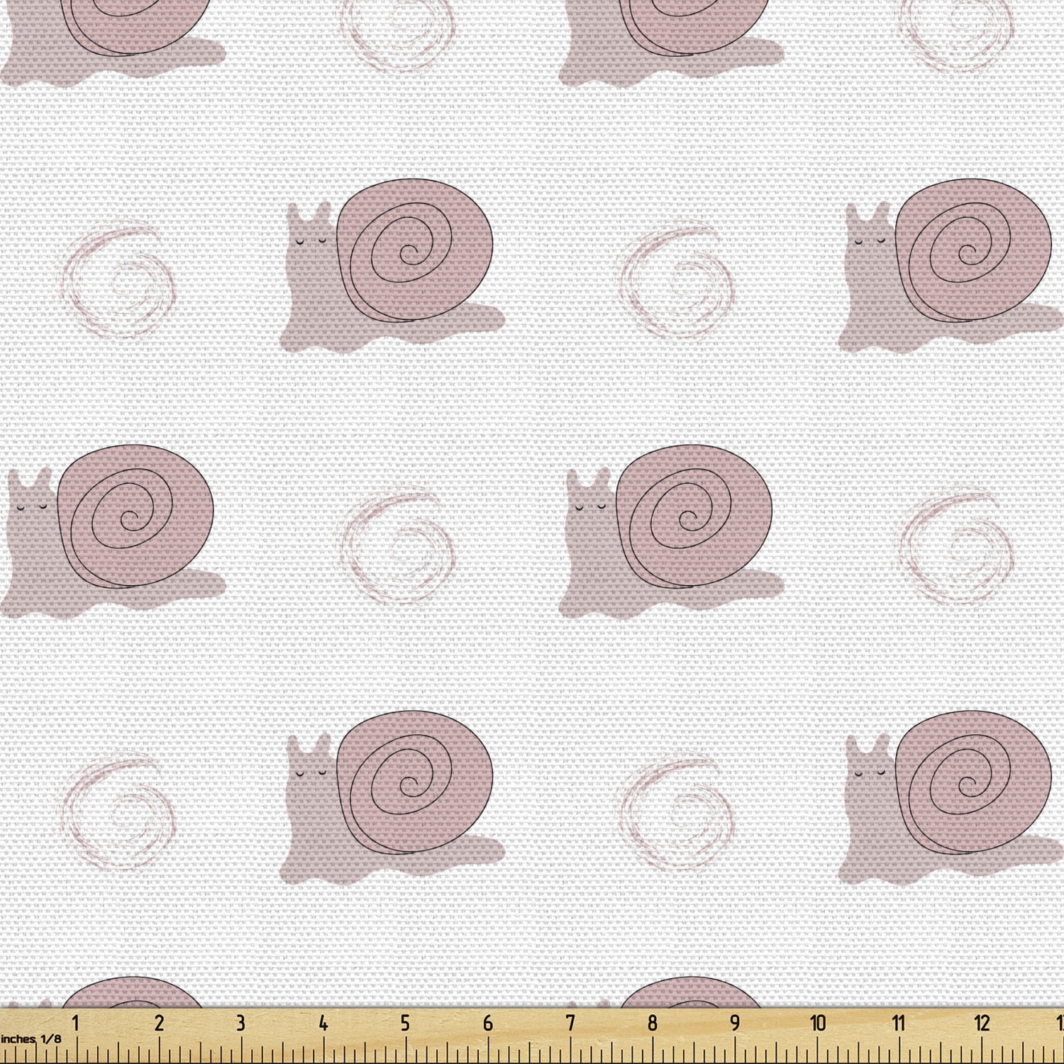 Snail Sofa Upholstery Fabric by the Yard, Crawling Motifs Shelled ...