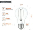 Better Homes & Gardens 4-Watts (40W Equivalent) Daylight Dimmable A19 ...