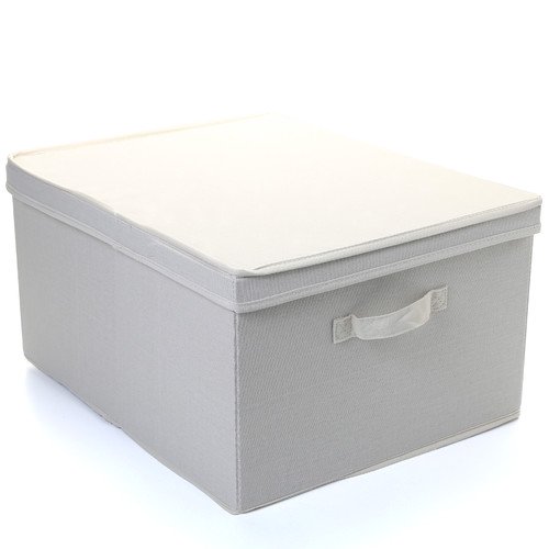 Household Essentials Jumbo Canvas Storage Box with Lid - Walmart.com
