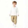 BaoFuBaoMei Pants Sets Child 2 Piece Outfits Summer Crew Neck Long ...
