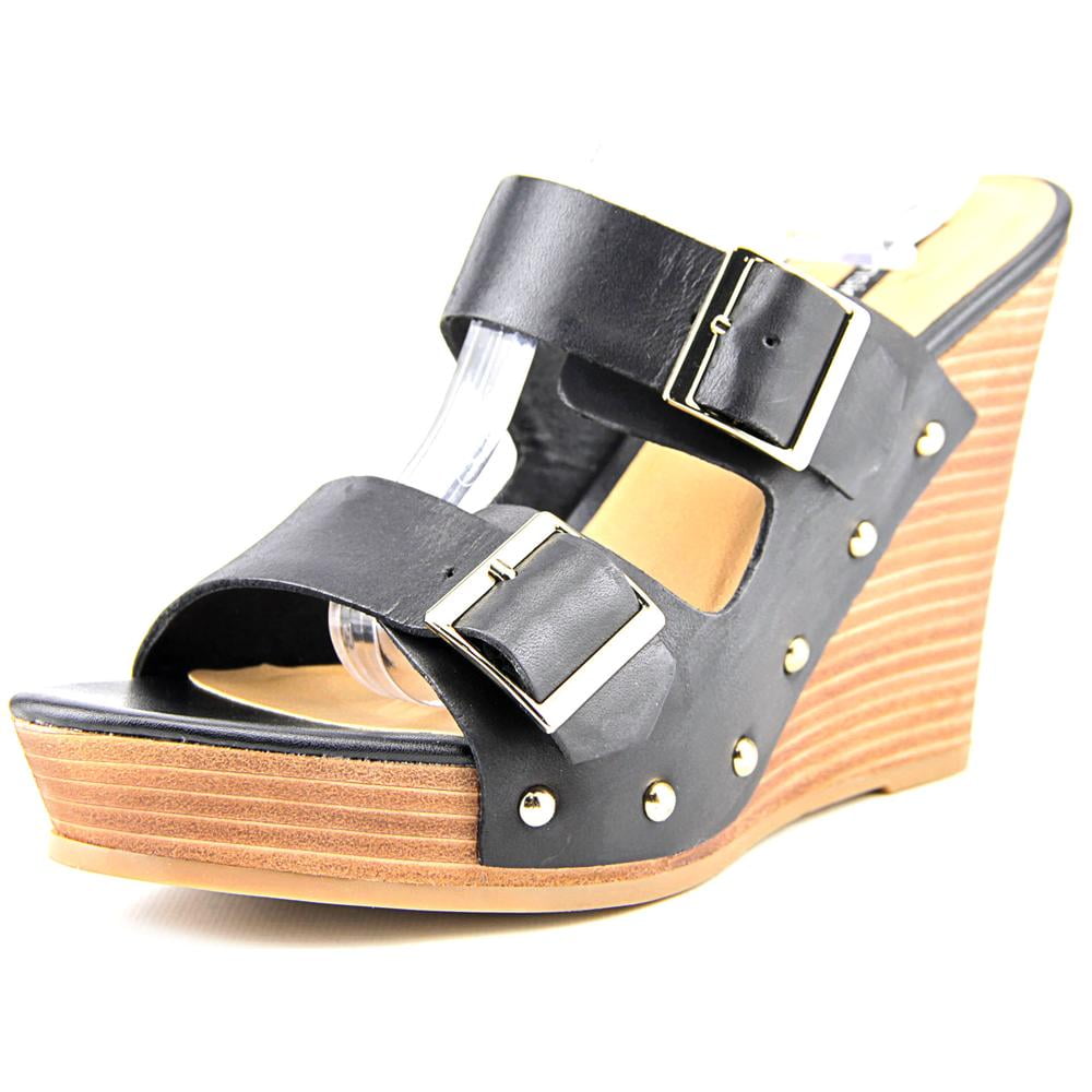 Reid Open Toe Leather Wedge Heel - Walmart.com
