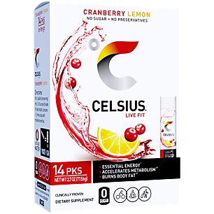 Celsius Energy Drink Stick Packs- Cranberry Lemon (14 packets ...