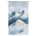 Blue Mountain Sheer Curtains 96 Inch Long 1 Panel Abstract Sky Snow ...