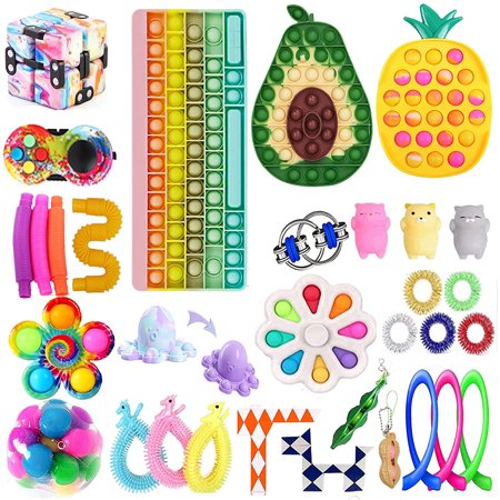 IGUOHAO Fidget Pack Fidget Toy Set Anti-Anxiety Tools, Big Sensory ...