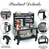 GDLF Outdoor Kitchen Cart, BBQ Prep Station with Storage, Large Potting ...