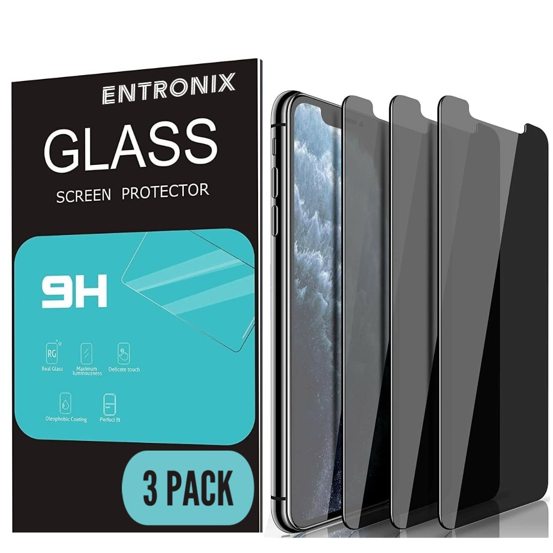 Entronix Privacy Screen Tempered Glass Protector for iPhone 11 Pro and ...