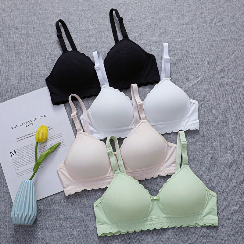 Young Girls Small Bras Cotton Teenage Girl Underwear Puberty Children ...