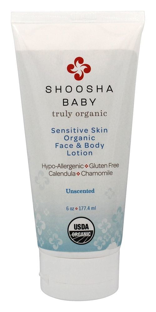 Shoosha - Sensitive Skin Organic Face & Body Lotion Unscented - 6 oz ...