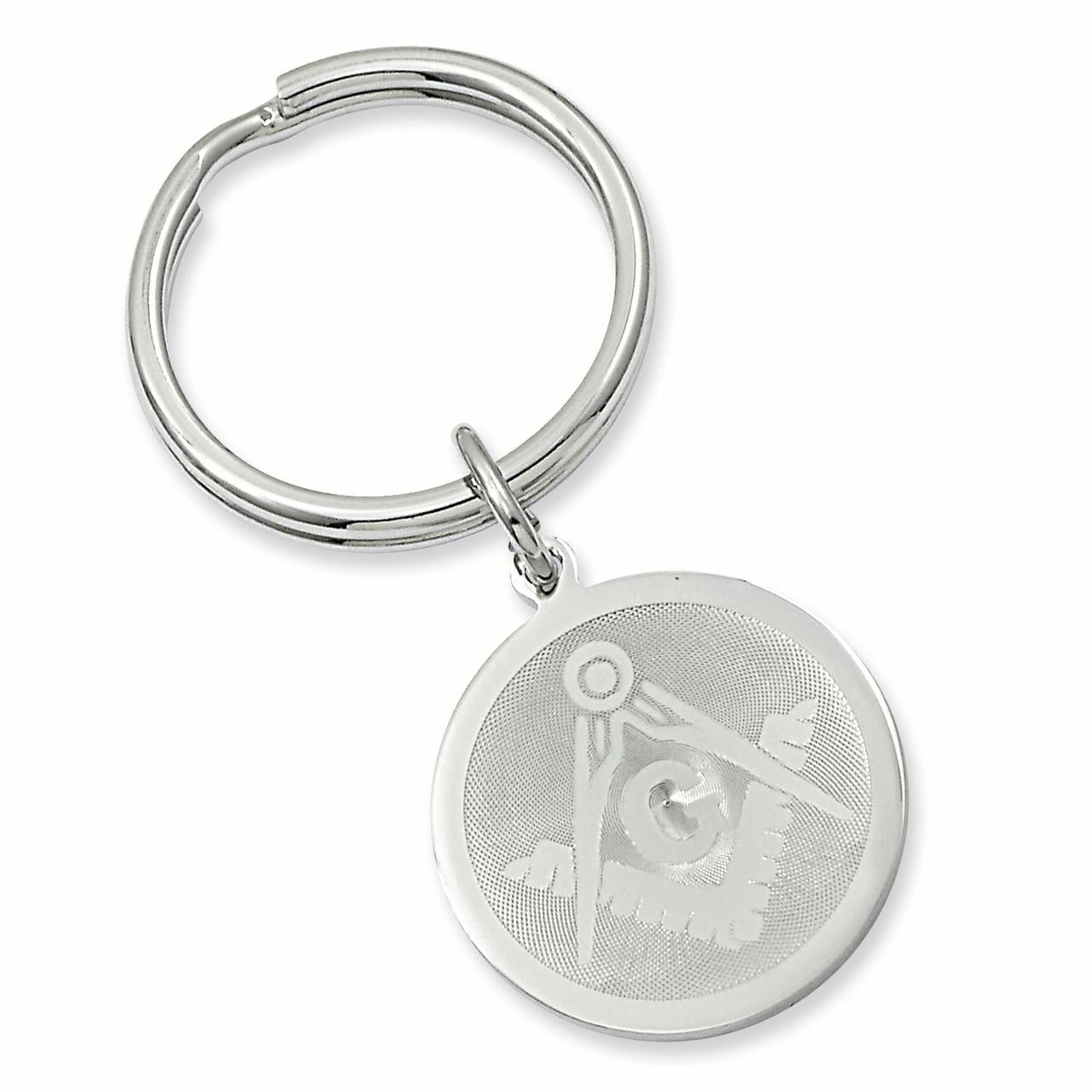 Rhodium-plated Kelly Waters Round Masonic Key Ring GL8702 - Walmart.com