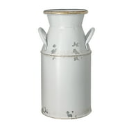 VANCORE Shabby Chic Flower Vase, French Country Metal Vase with Handle ...