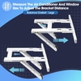 Air Conditioner Support Bracket White Adjustable Fit Single Double Hung ...