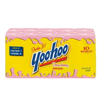 Yoo-Hoo Strawberry Milk Drink Beverage, 10-Pack of 6.5 Fl Oz Boxes - Walmart.com