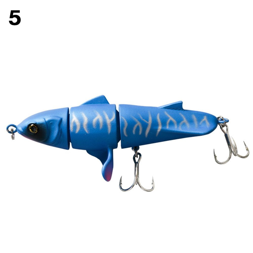 Lifelike Eye 3 Segment Rotating Tail Bass Fish Bait VMC Hooks Fishing ...