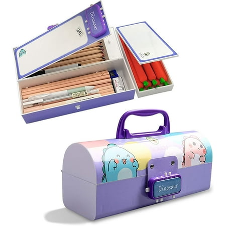 Multifunction Pencil Box With Double Password Lock, Large Capacity ...