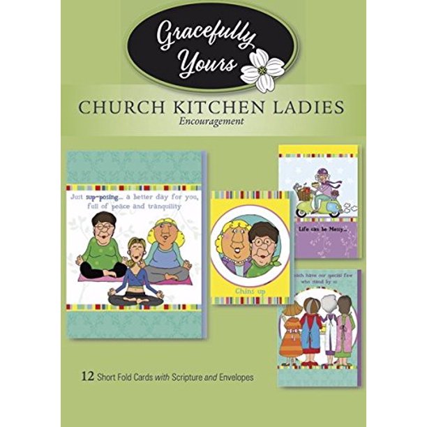 Gracefully Yours Church Kitchen Ladies Encouragement Greeting Cards, 12 ...