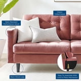 Modway Exalt Tufted Performance Velvet Sofa in Dusty Rose - Walmart.com