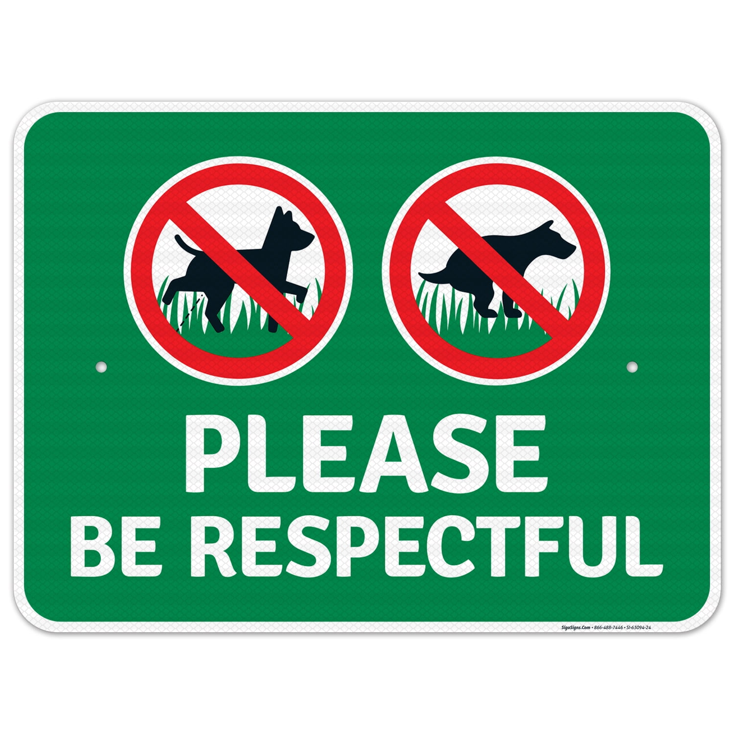 Please Be Respectful No Dog Peeing And Pooping Sign, - Walmart.com