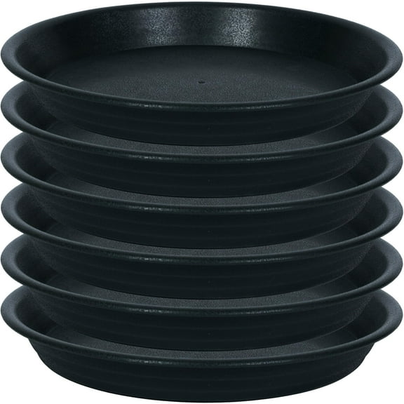 6-Pack Heavy Duty Plastic Plant Saucers, 10 Inch Deep Drip Trays for ...