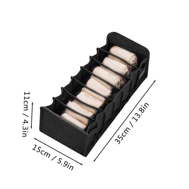 jovati 1-Piece Underwear Storage Box with Compartments Socks Bra and ...