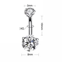DESIGNICE 6 Pcs 14G Clicker Belly Button Ring for Women 316L Surgical ...