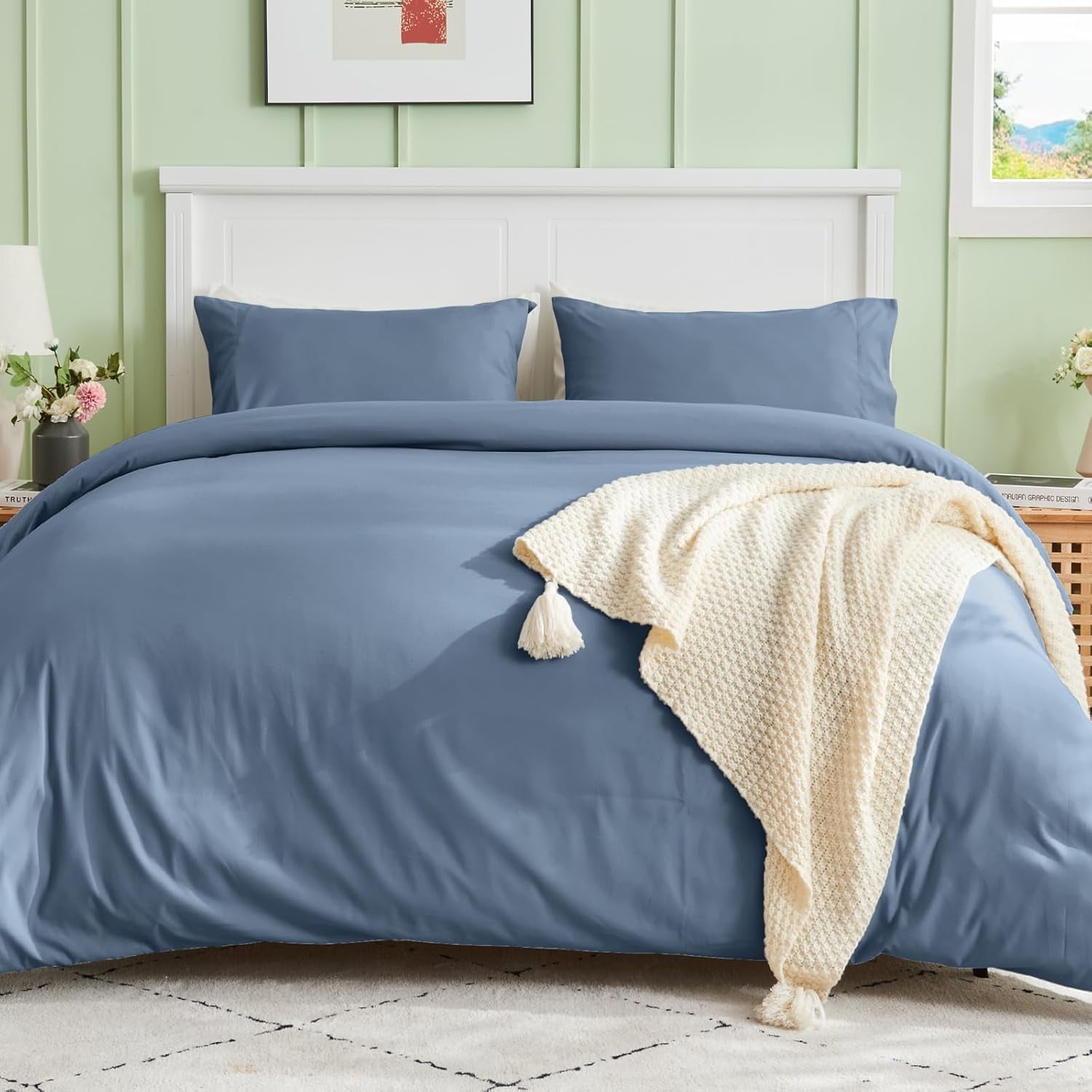 Click here for Unbranded Duvet Cover Queen  3-Piece Ultra Soft Do... prices