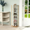NiHome 7-Tier Vertical Acrylic Shoe Rack, Easy No-Tool Assembly Space ... NiHome 7-Tier Vertical Acrylic Shoe Rack, Easy No-Tool Assembly Space ...