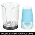 mDesign Plastic/Steel Compact Small Disposable Paper Cup Dispenser ...