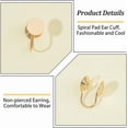 16Pcs Brass Spiral Pad Ear Cuff Findings Wire Wrap Jewelry for Ears ...