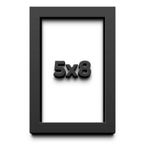 6x10 Shadow Box Frame Black | 1 inches Deep Real Wood Contemporary ...