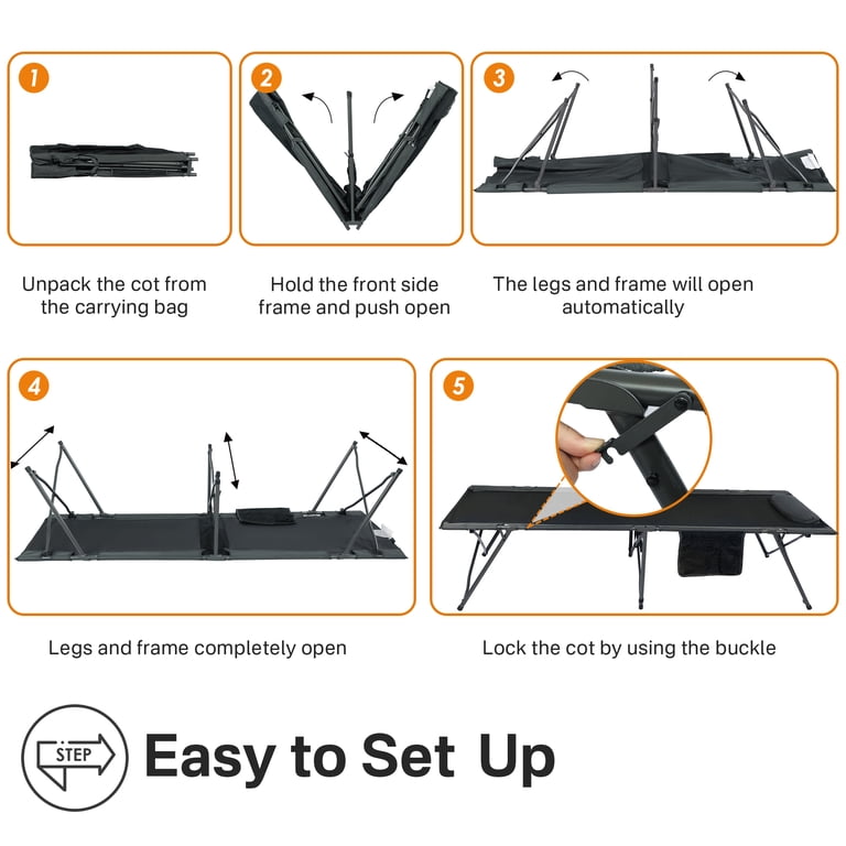 Outdoor Sleeping Cot PORTAL Folding For Adults - 80
