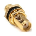 SMA Female RF Connector Straight Coaxial Converter Adapter Panel Mount ...