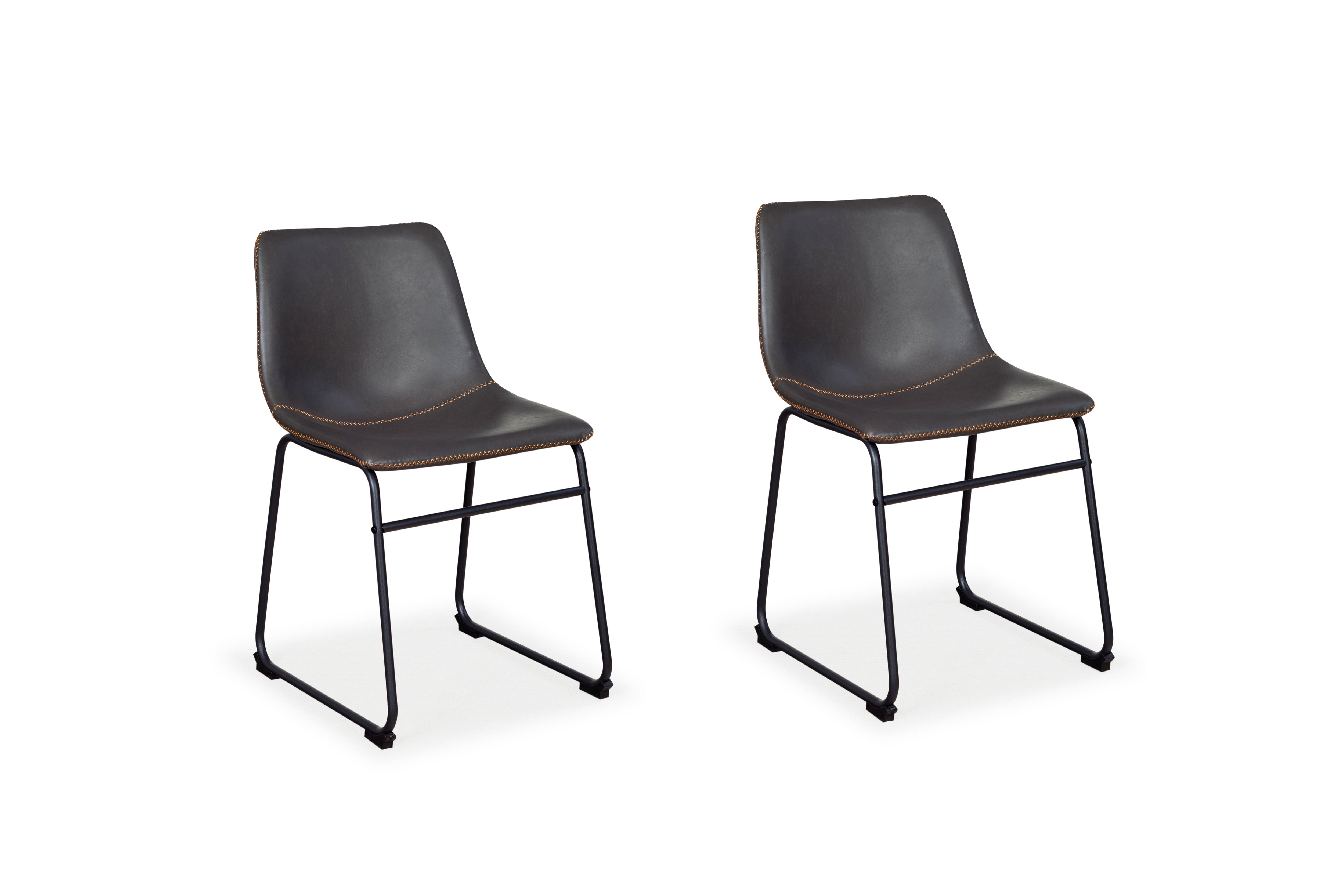 Global Home Sherwood Gray Leather Torque Chair Set of 6 - Walmart.com