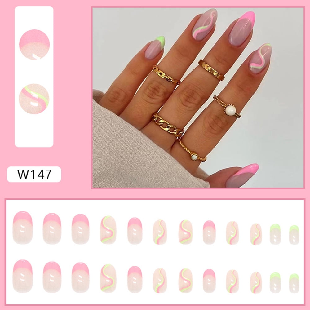 Light Pink Round Nails