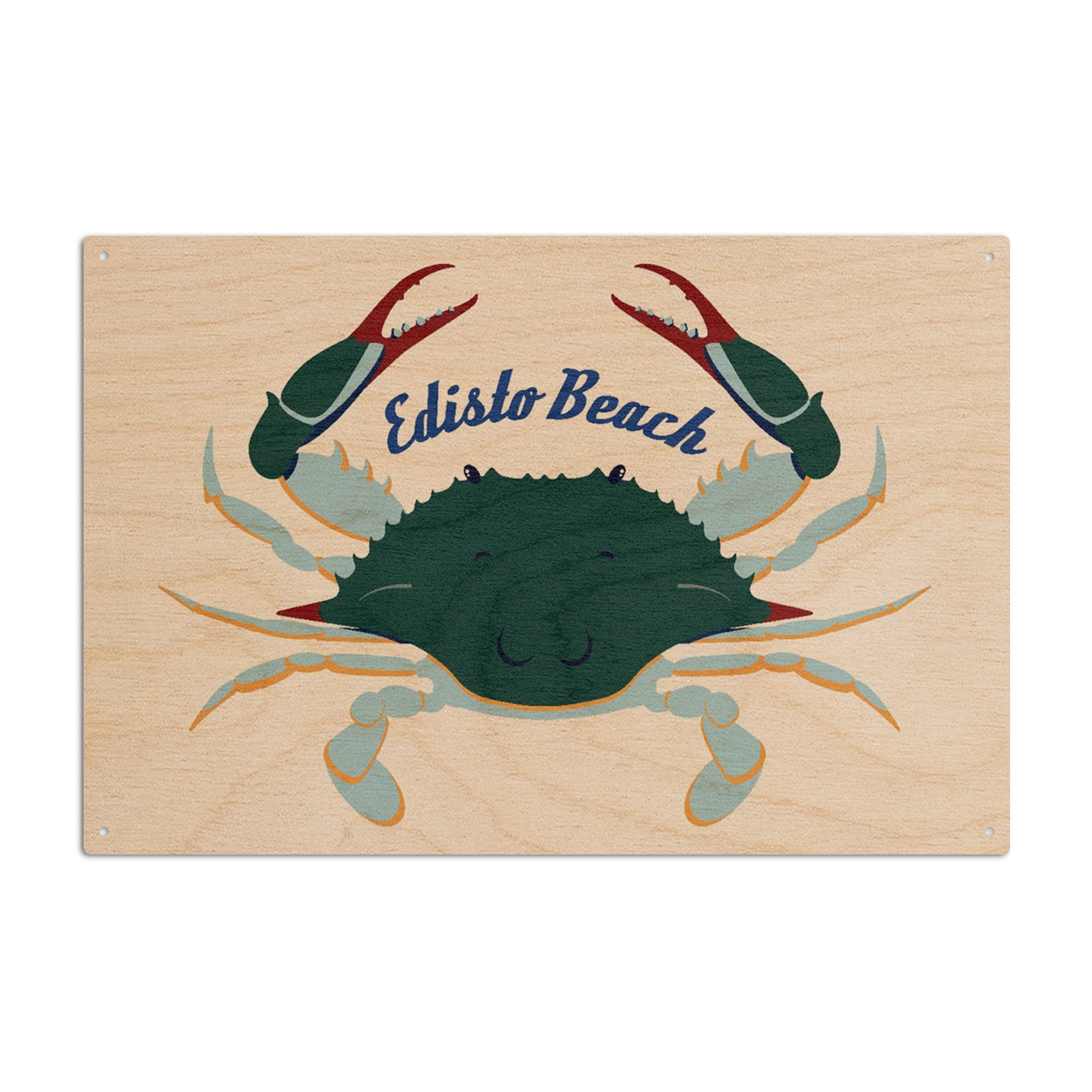 Edisto Beach, South Carolina, Blue Crab, Vector Style, Contour Birch ...