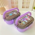 Sanrio Kawaii Hello Kitty Lunch Box Kuromi My Melody Cinnamoroll Cartoon Cute Plastic Lunch Box