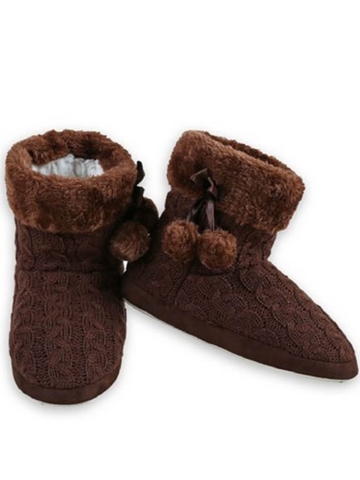 Yelete Women’s Indoor Slipper Booties, Cozy Sherpa Lined with Rubber ...