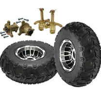 Complete 6" Wheels Set with 145/70-6 Tires on Rims and 3 Stud Hubs ...