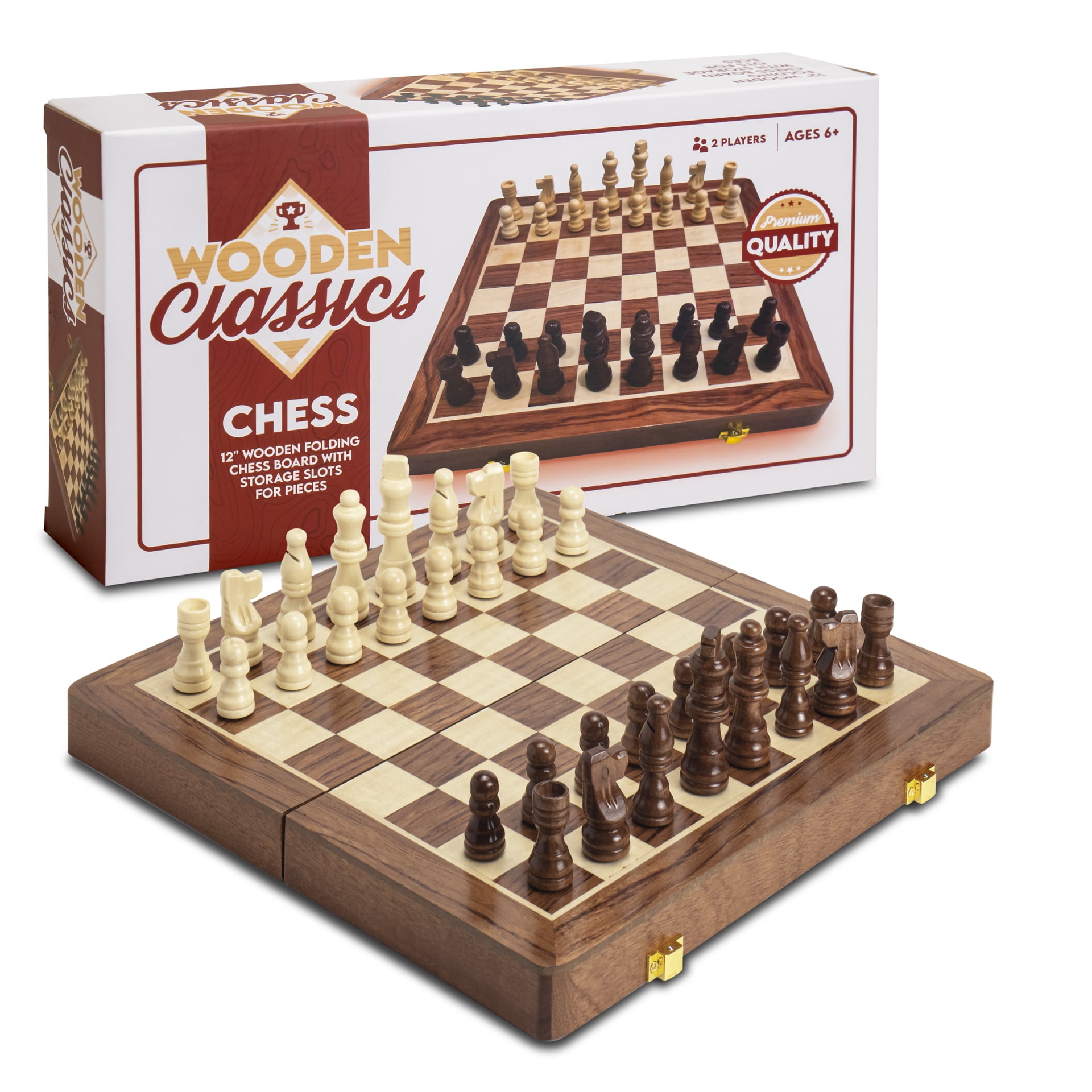 Click here for Tradeopia Folding Wooden Chess Set  12-Inch Wooden... prices