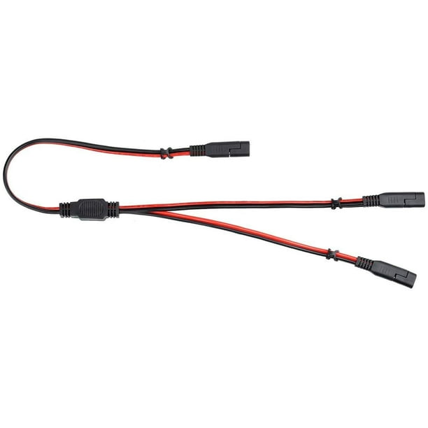 SAE DC Power Connector Cable Y Splitter 1 to 2 SAE Extension Wire ...