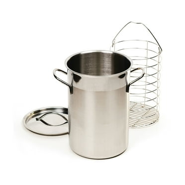 Asparagus Steamer Pot with Mesh Basket-3 Quart Stainless Steel ...