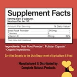 Complete Natural Products Beet Root Capsules, Boost Energy, Stamina ...