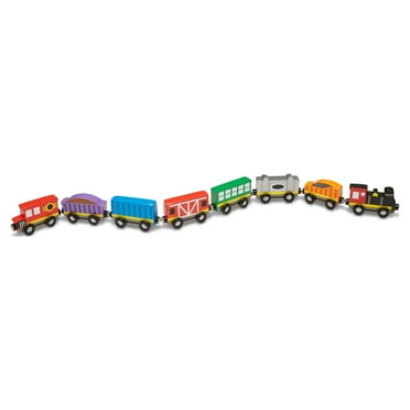 Melissa & Doug Deluxe Wooden Railway Set, 132 Pieces - Walmart.com
